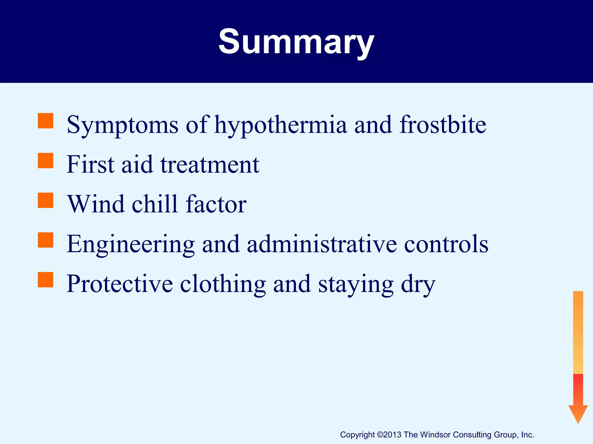 Cold Stress Hazards and Prevention | PPT