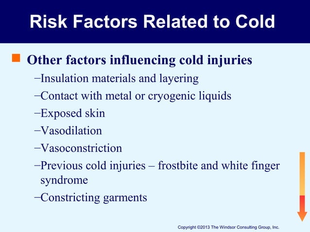Cold Stress Hazards and Prevention | PPT | Endocrine and Metabolic ...