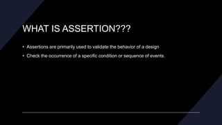 assertion.pptx | Programming Languages | Computing