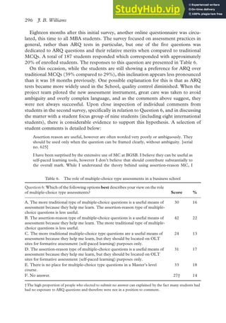 Assertion Reason Multiple Choice Testing As A Tool For Deep Learning A ...