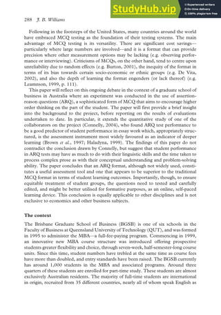 Assertion Reason Multiple Choice Testing As A Tool For Deep Learning A ...