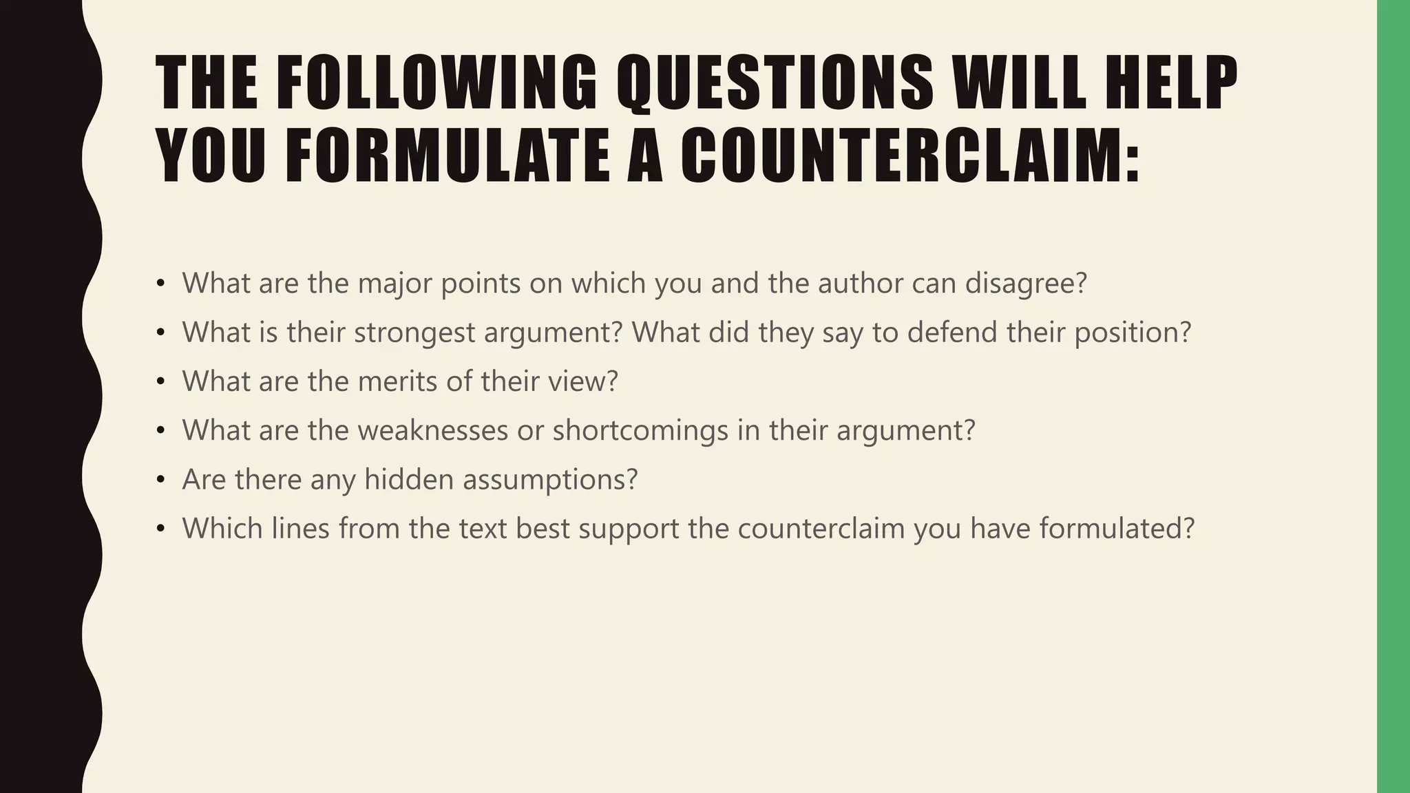 Assertions and determining textual evidence | PPTX