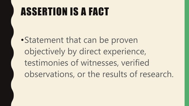 Assertions and determining textual evidence | PPTX