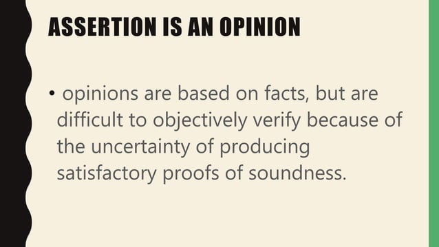 Assertions and determining textual evidence | PPTX