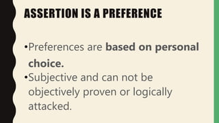 Assertions and determining textual evidence | PPTX