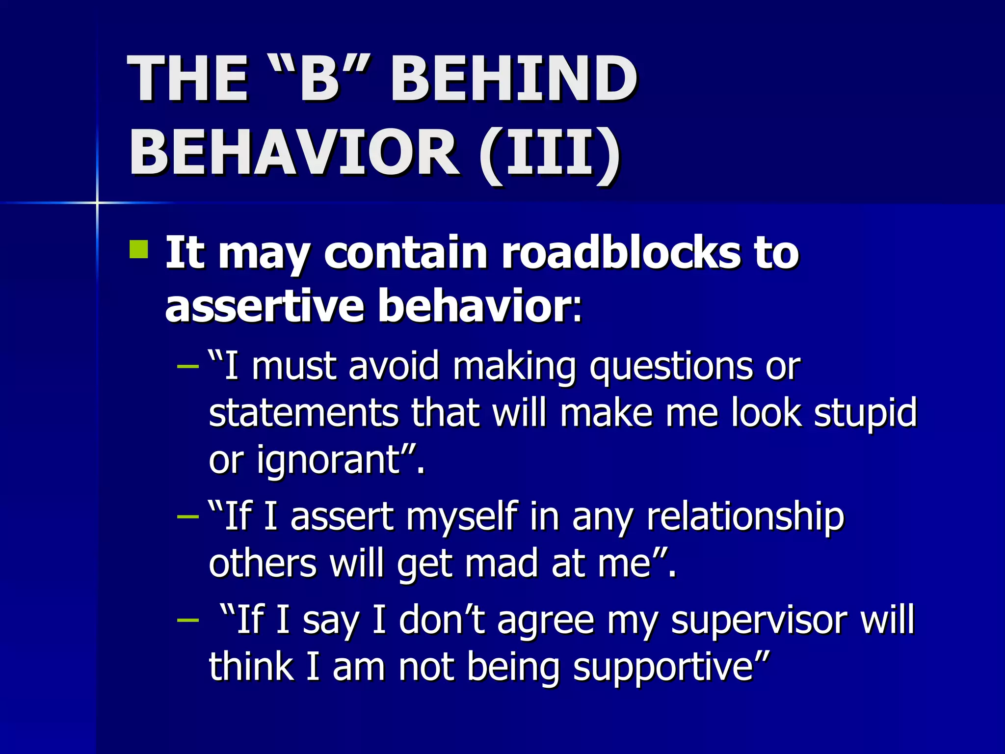 Assertive Behavior 2007 | PPT