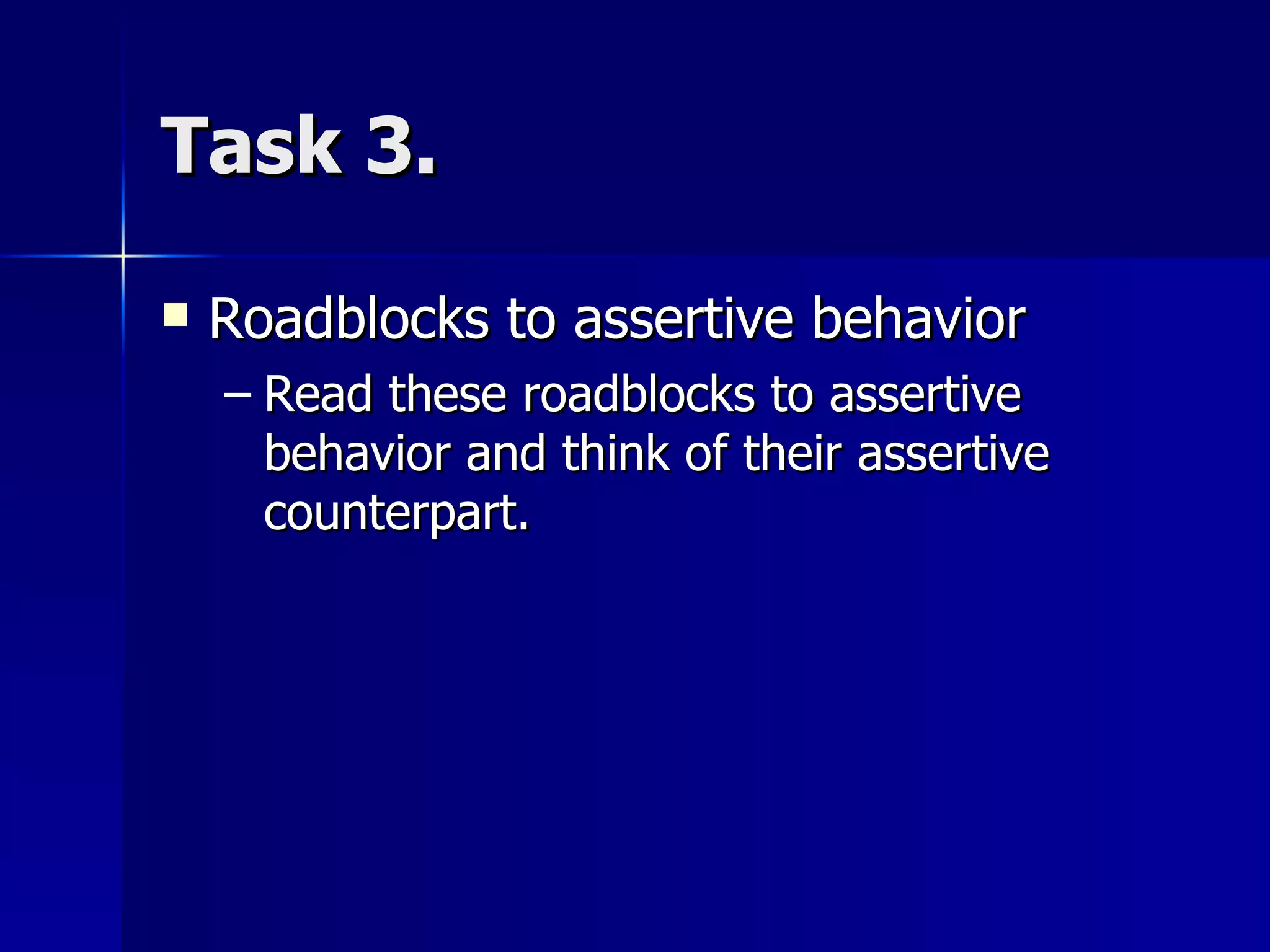 Assertive Behavior 2007 | PPT