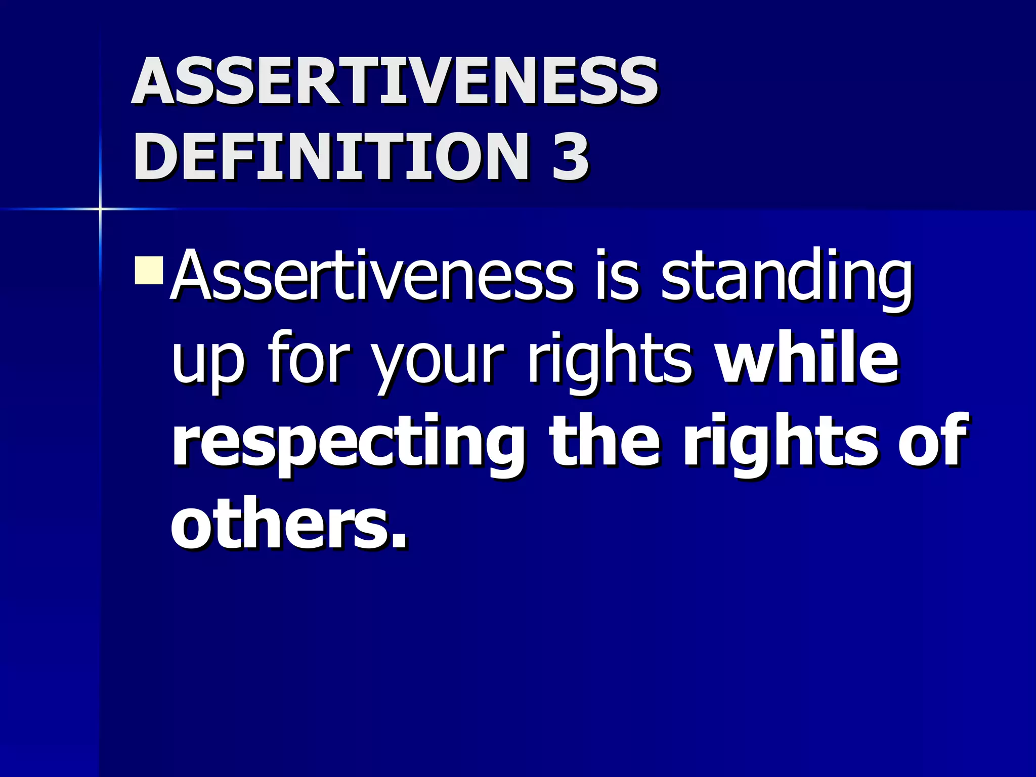 Assertive Behavior 2007 | PPT