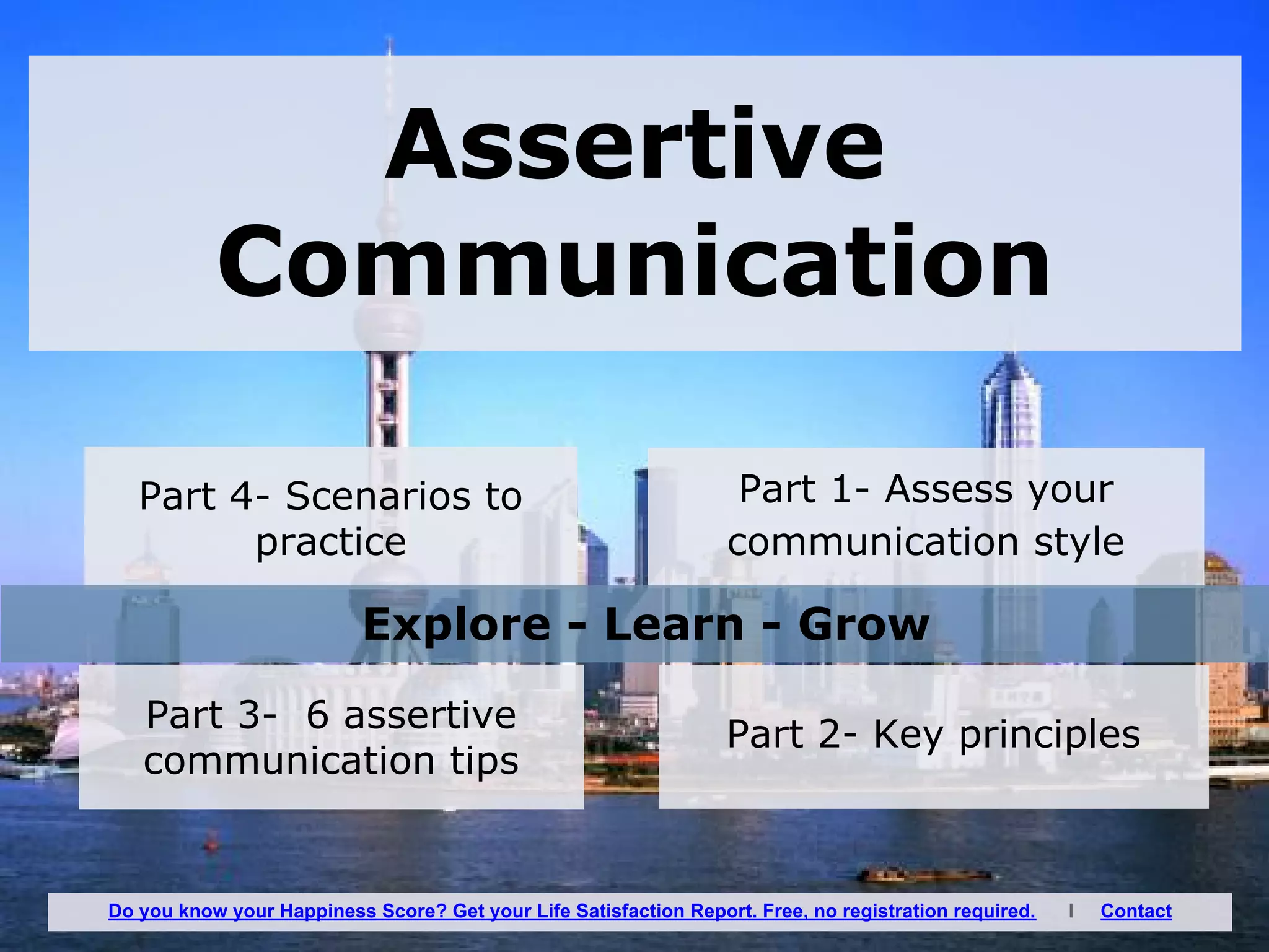 Assertive communication | PDF