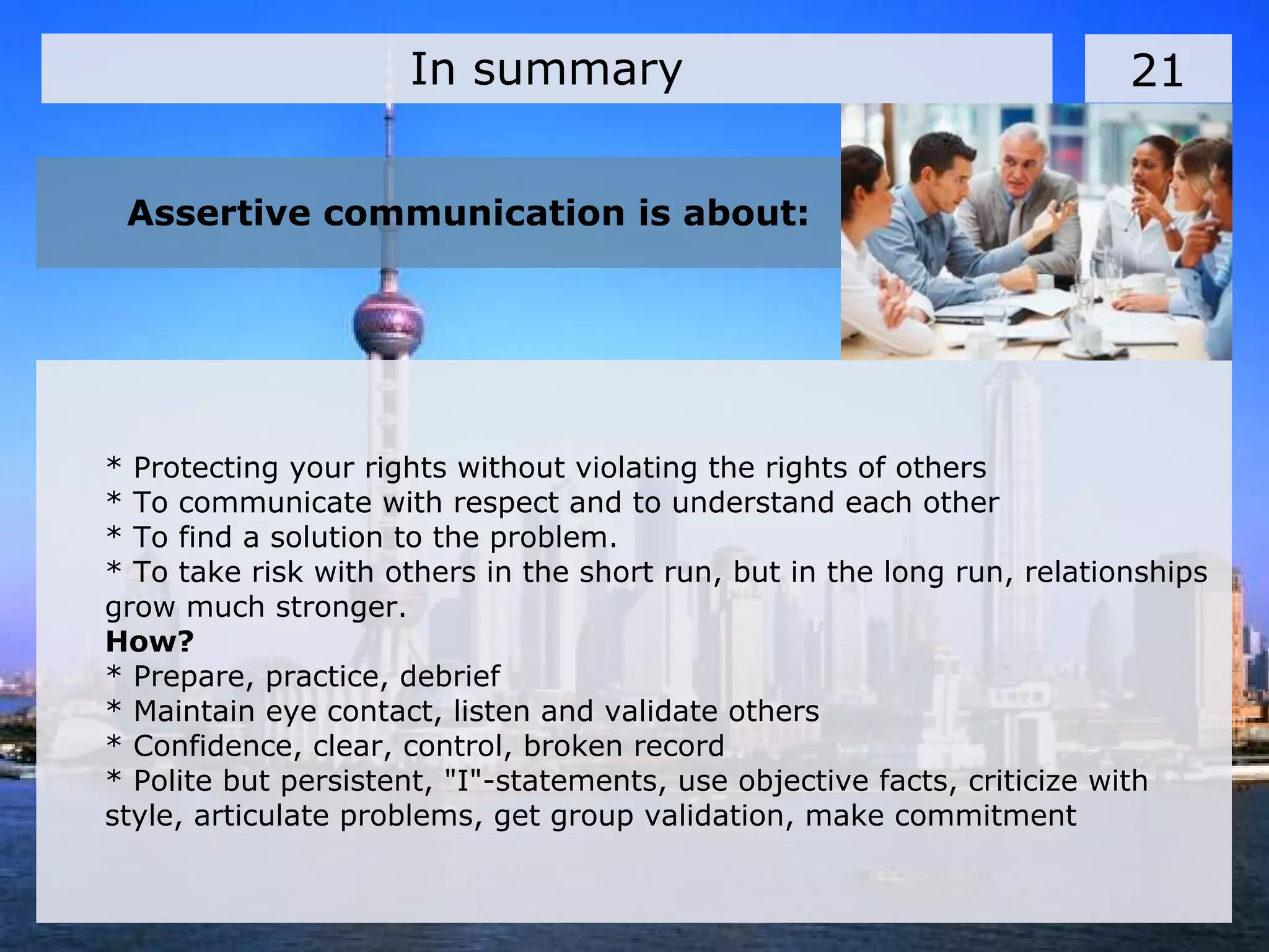Assertive communication | PDF