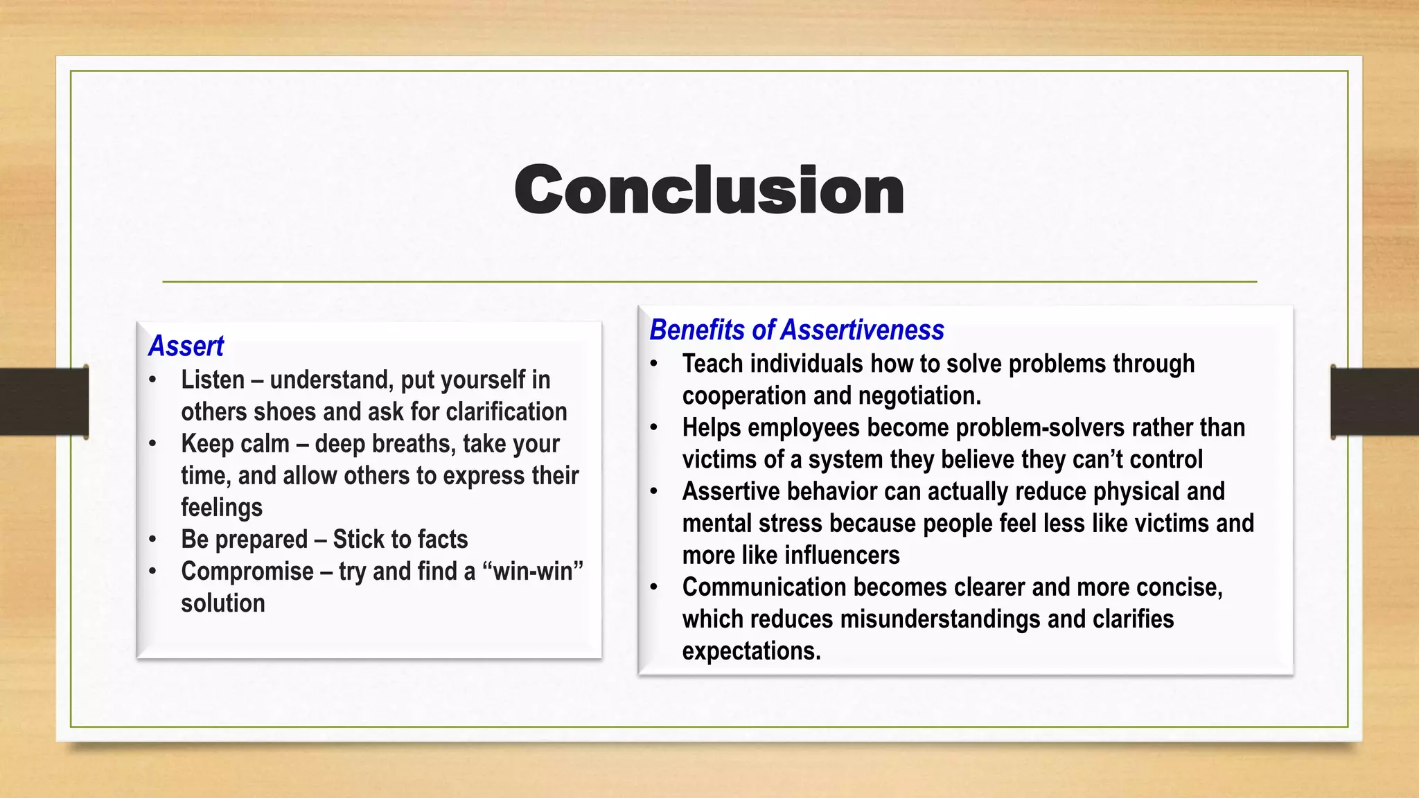 Assertive Communication | PPTX