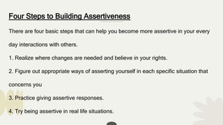 ASSERTIVE COMMUNICATION ,MSC NURSING PPT | PPTX