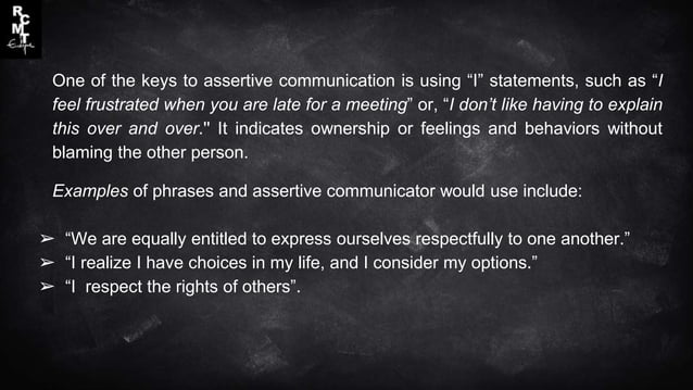 Assertive communication training | PPTX | Computer Networking | Computing