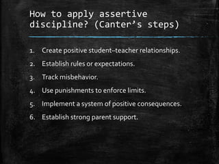 Assertive discipline | PPT