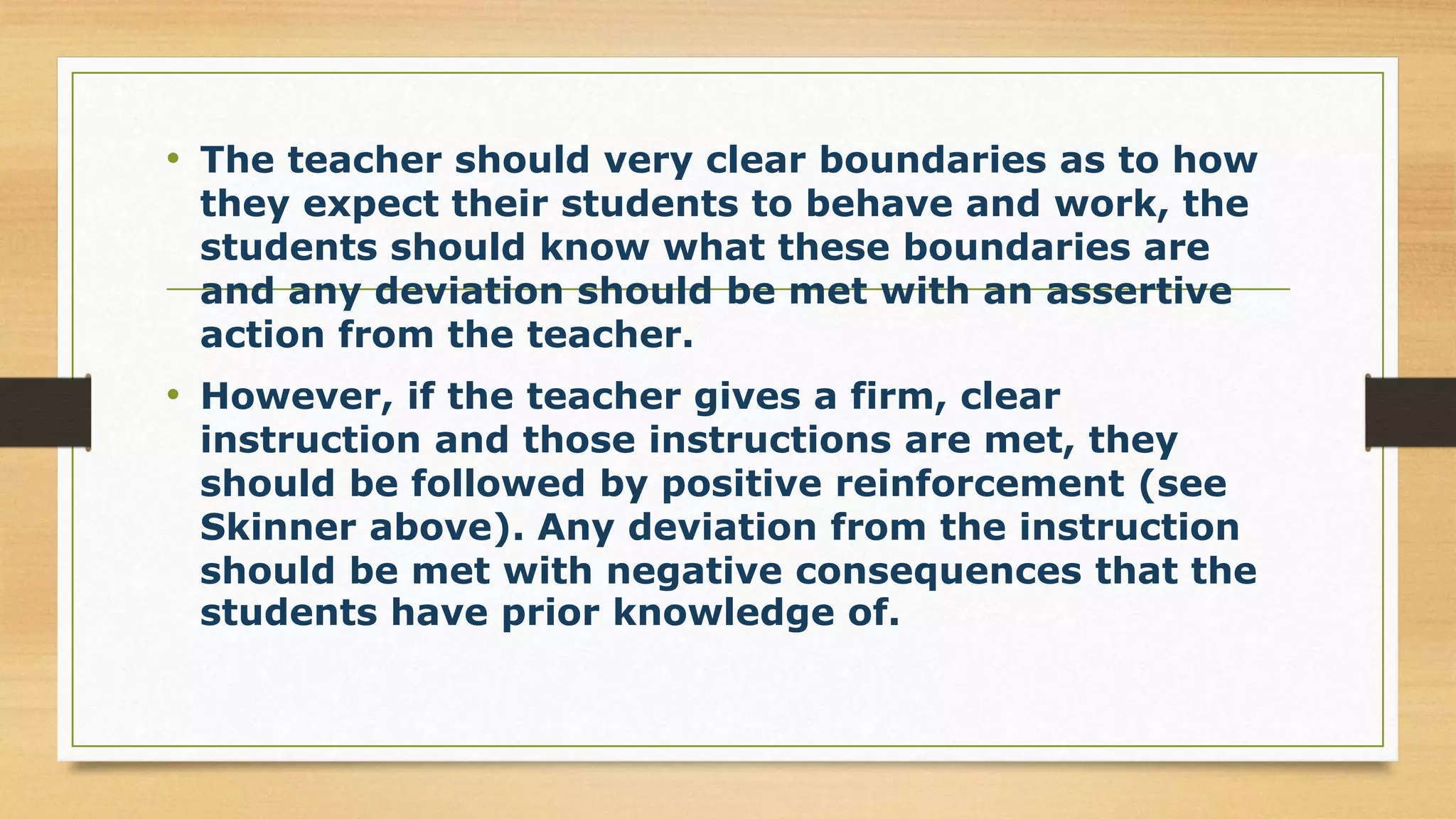 Assertive discipline theory | PPTX