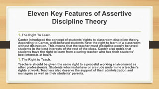 Assertive discipline theory | PPTX