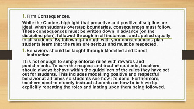 Assertive Discipline Theory Pptx 1258