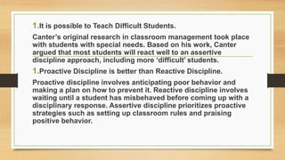 Assertive discipline theory | PPTX