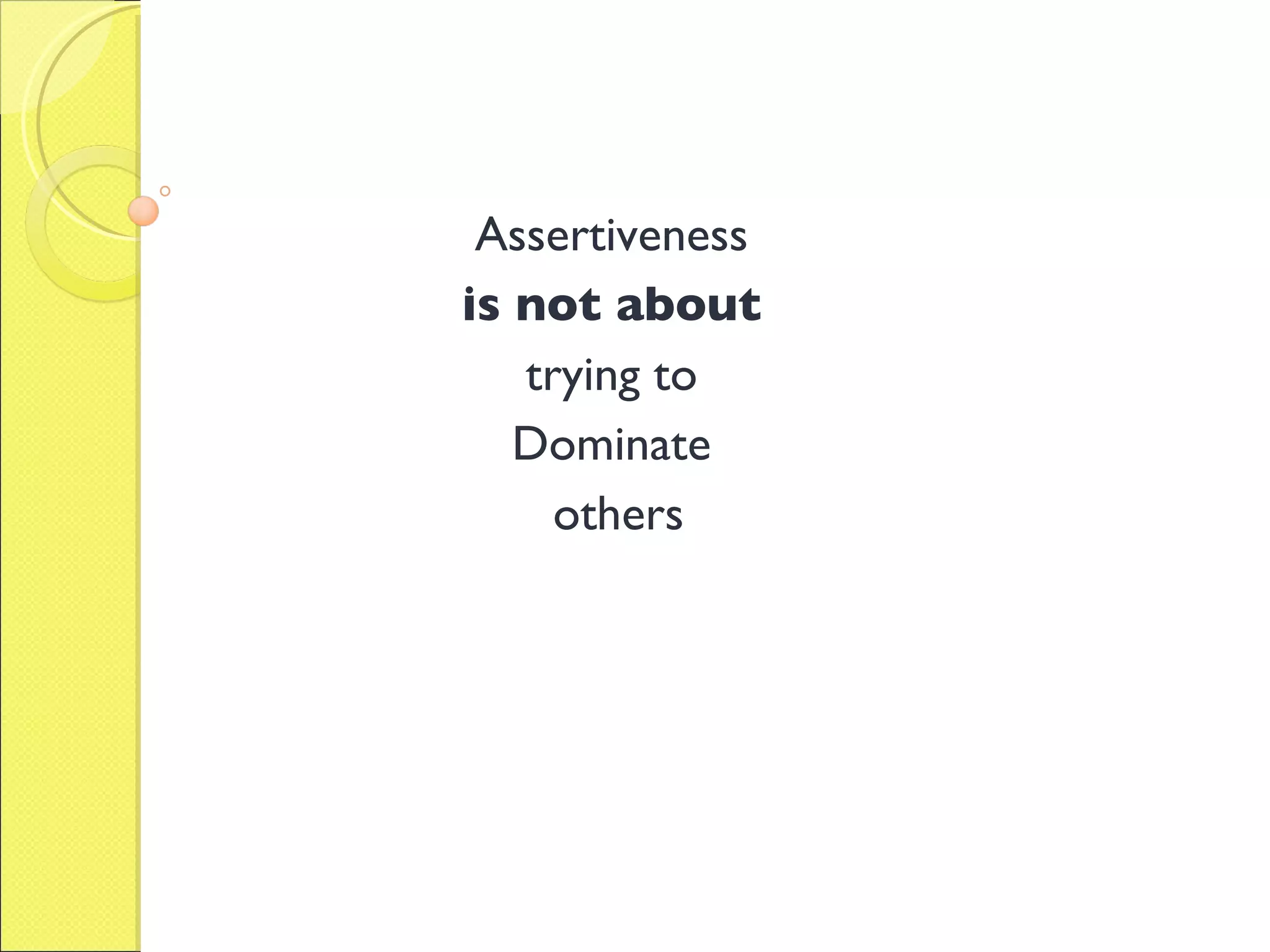 ASSERTIVENESS | PPT