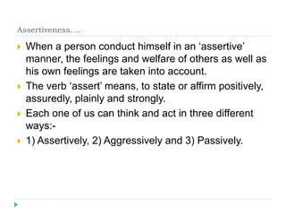 Assertiveness | PPTX