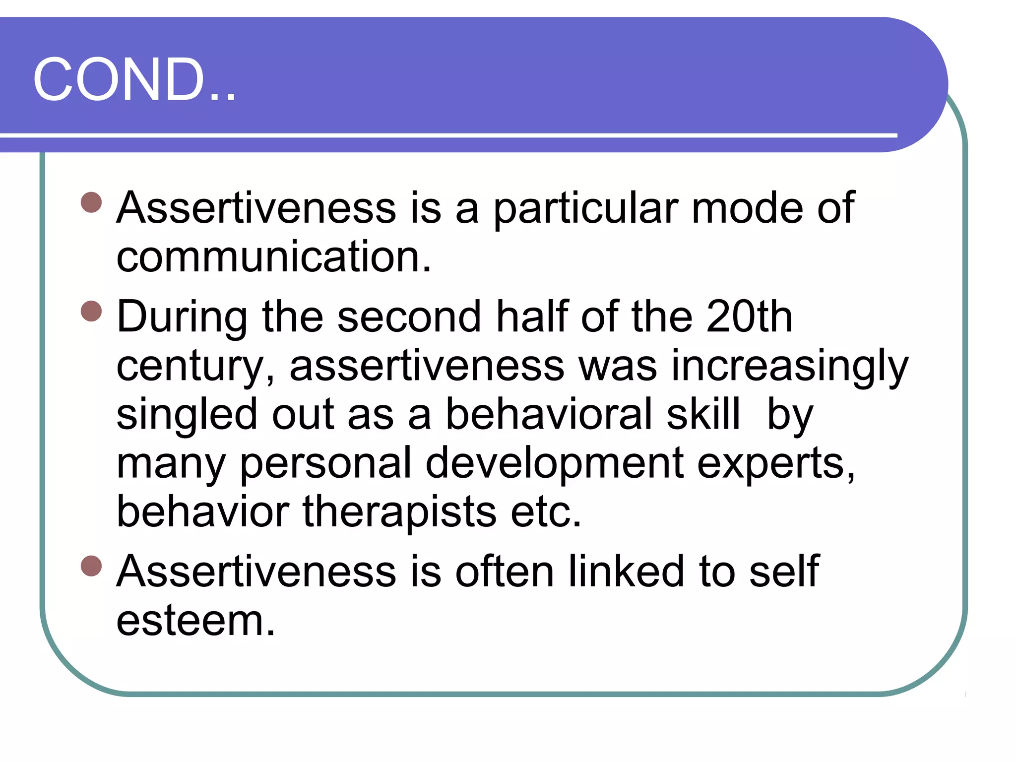 Assertiveness | PPT