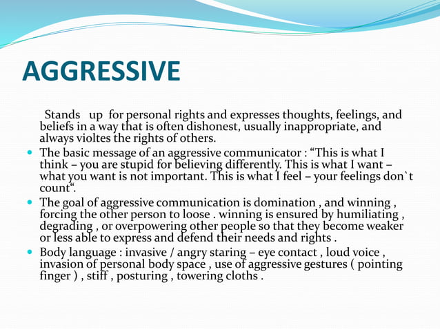 Assertiveness | PPTX | Mental Health | Diseases and Conditions