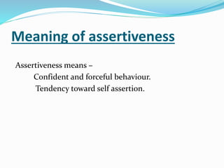 Assertiveness | PPTX