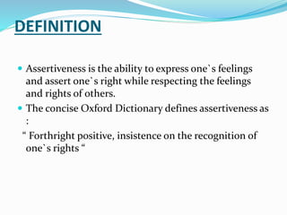 Assertiveness | PPTX