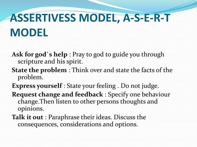 Assertiveness | PPTX | Mental Health | Diseases and Conditions