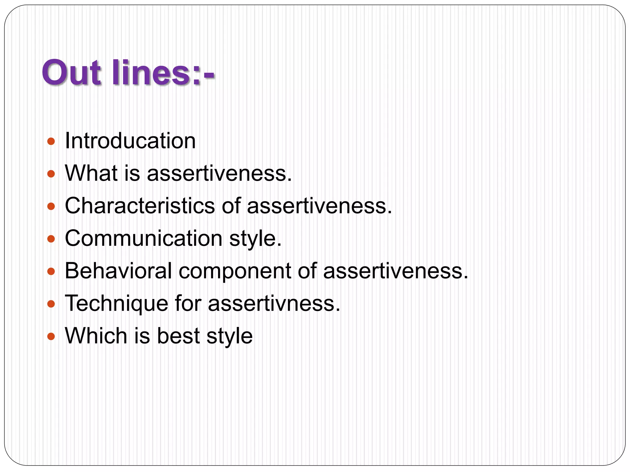 Assertiveness | PPT