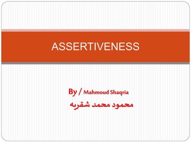 Assertiveness | PPT