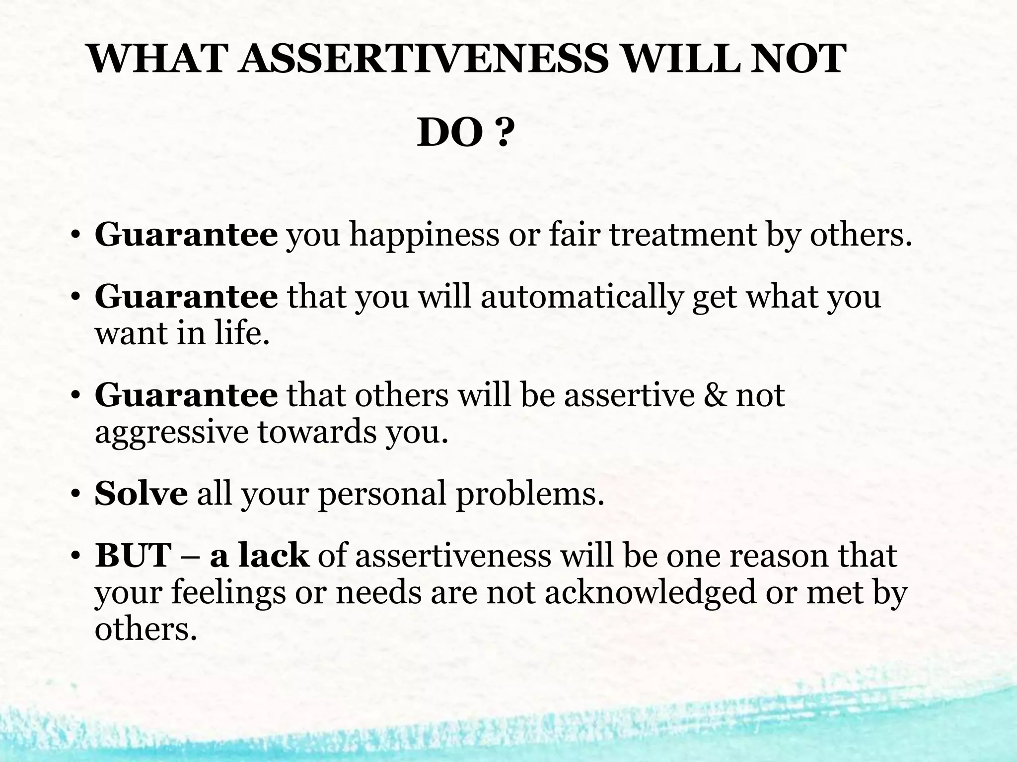 ASSERTIVENESS.pptx | Parenting Babies and Toddlers | Parenting