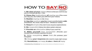 The Freedom of No: Setting Healthy Limits in Work and Life | PPTX