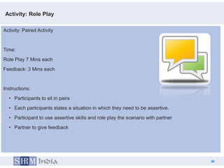Assertiveness art of being tactful | PPTX