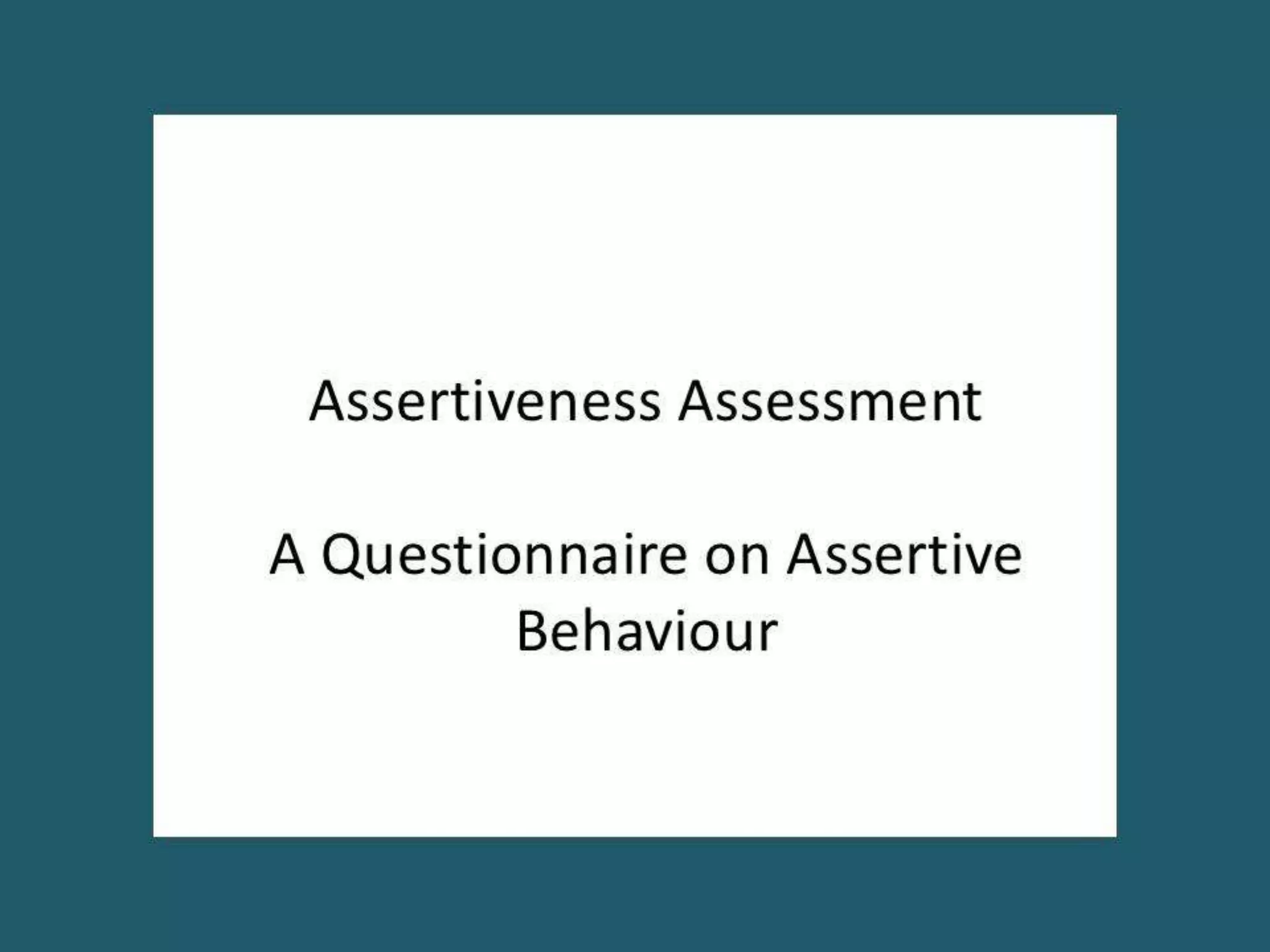 Assertiveness communication | PPTX