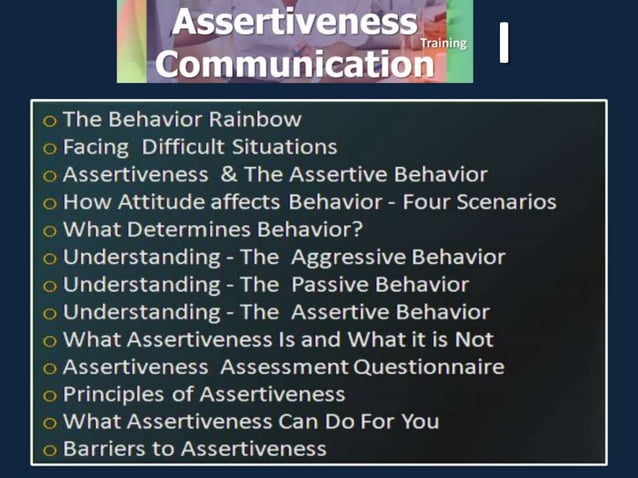 Assertiveness communication | PPTX | Science