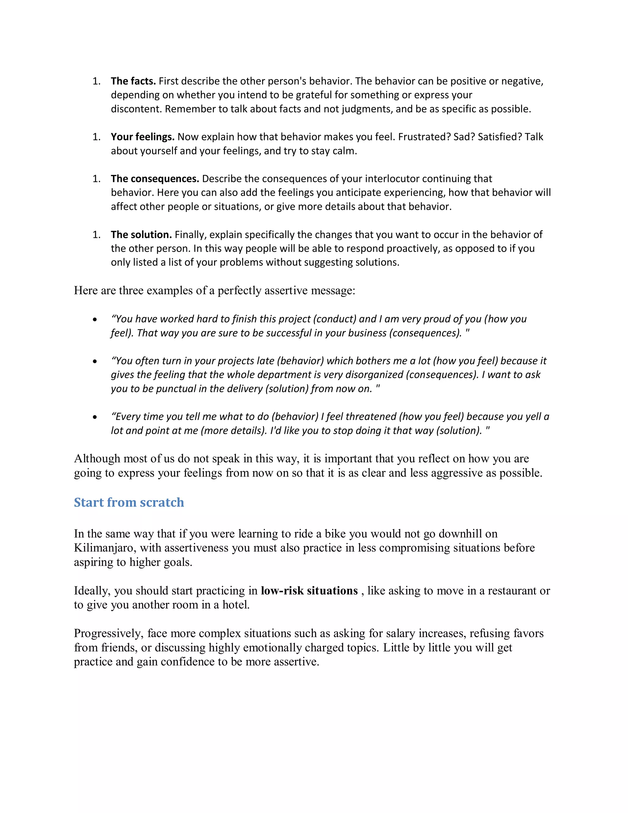 What Is Assertiveness And How To Be More Assertive | PDF