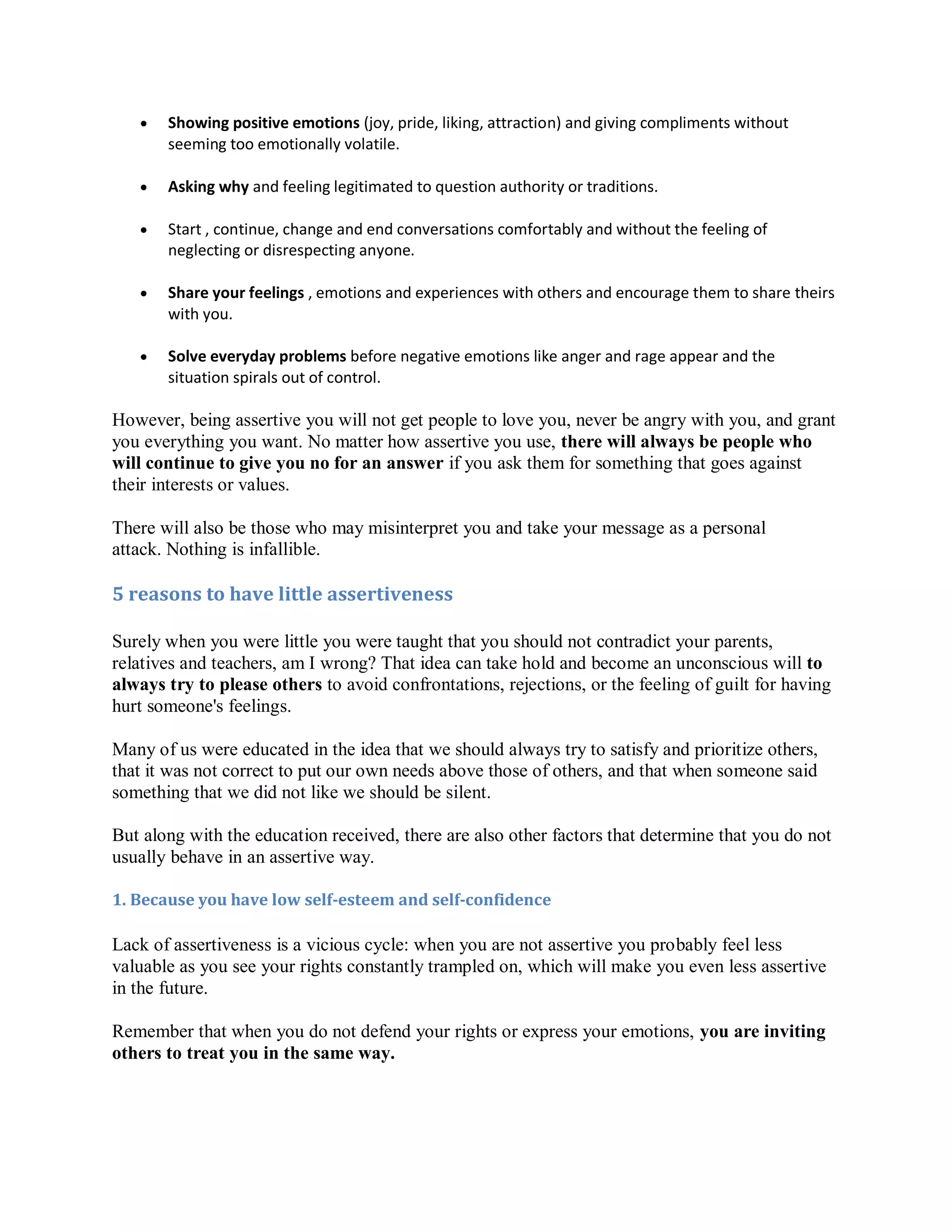 What Is Assertiveness And How To Be More Assertive | PDF