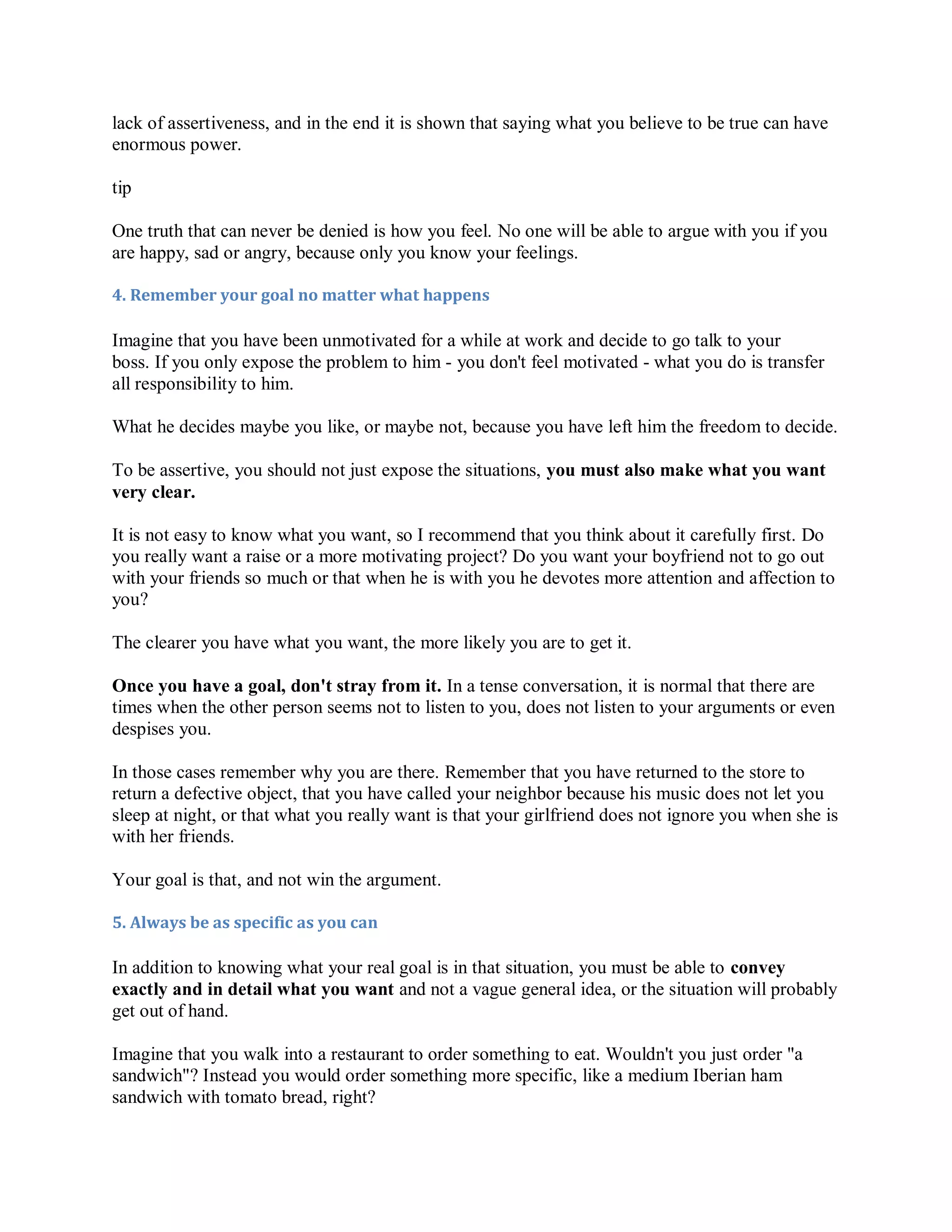 What Is Assertiveness And How To Be More Assertive | PDF