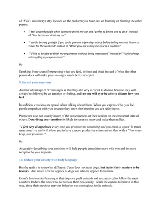 What Is Assertiveness And How To Be More Assertive | PDF