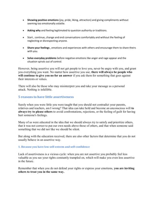 What Is Assertiveness And How To Be More Assertive | PDF