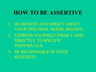 Assertiveness Management | PPT