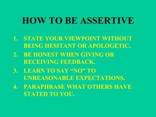 Assertiveness Management | PPT