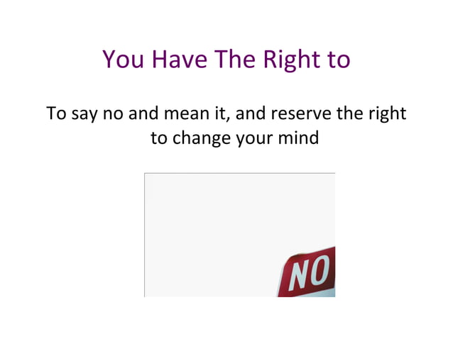 Assertiveness Rights | PPT
