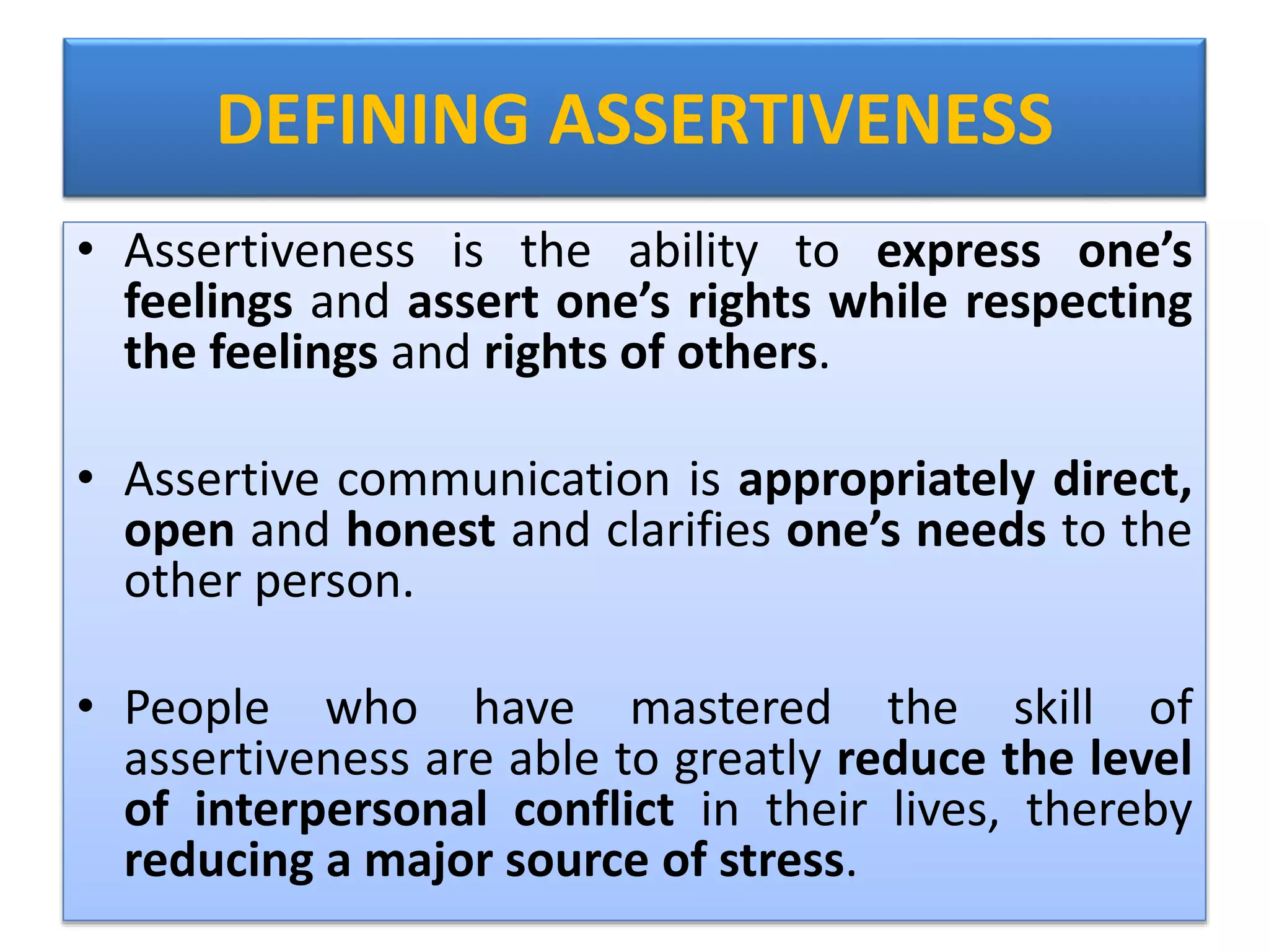 Assertiveness Skills | PPTX