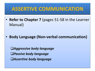 Assertive Communication Wheel