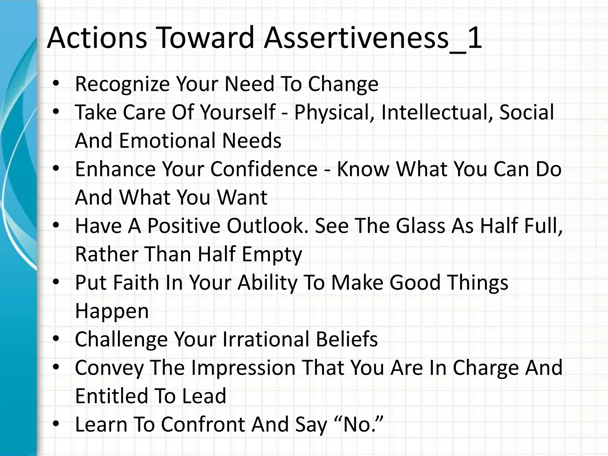 Assertiveness Skills | PPTX