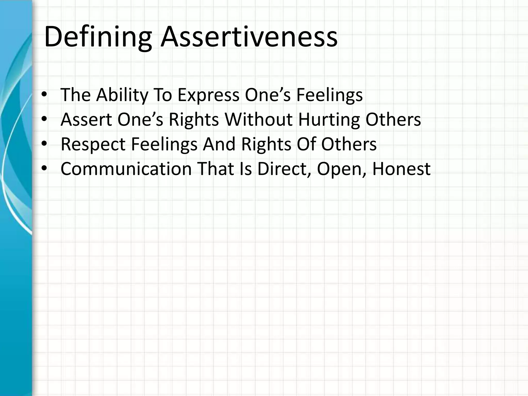 Assertiveness Skills | PPTX