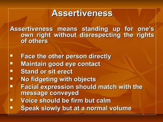 Assertiveness training | PPT
