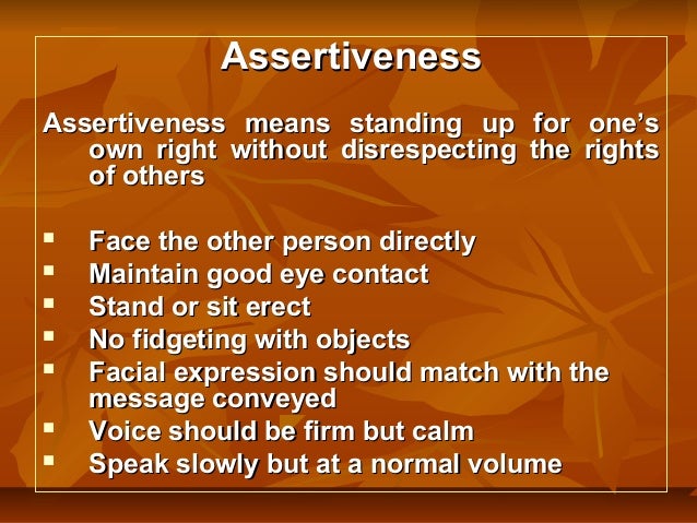 Assertiveness Training